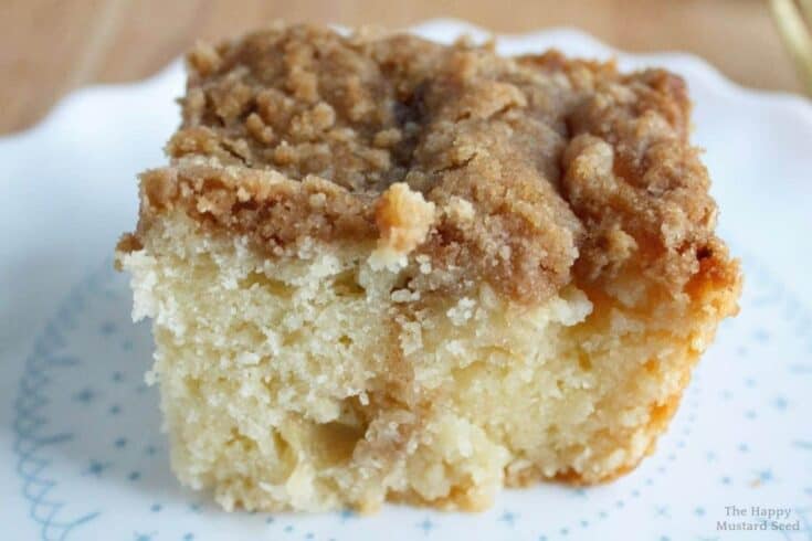 10 Minute Cinnamon Apple Crumb Cake {Mixed From Scratch}