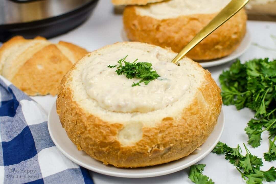 Easy Instant Pot Clam Chowder - The Happy Mustard Seed