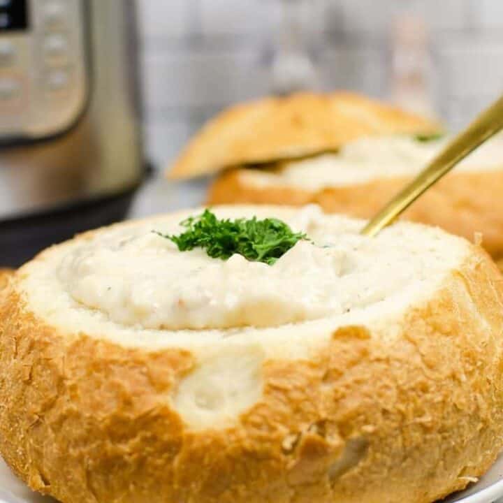 Easy Instant Pot Clam Chowder - The Happy Mustard Seed