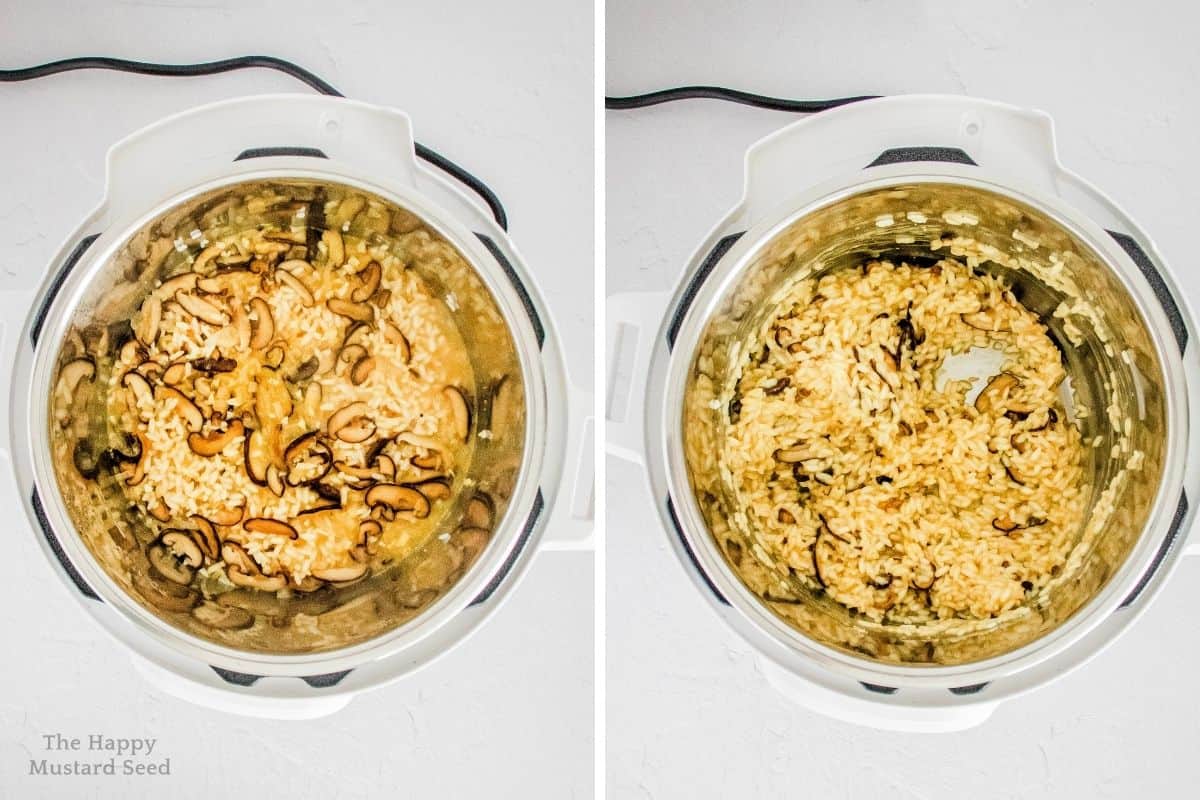 Instant Pot Mushroom Risotto - The Happy Mustard Seed