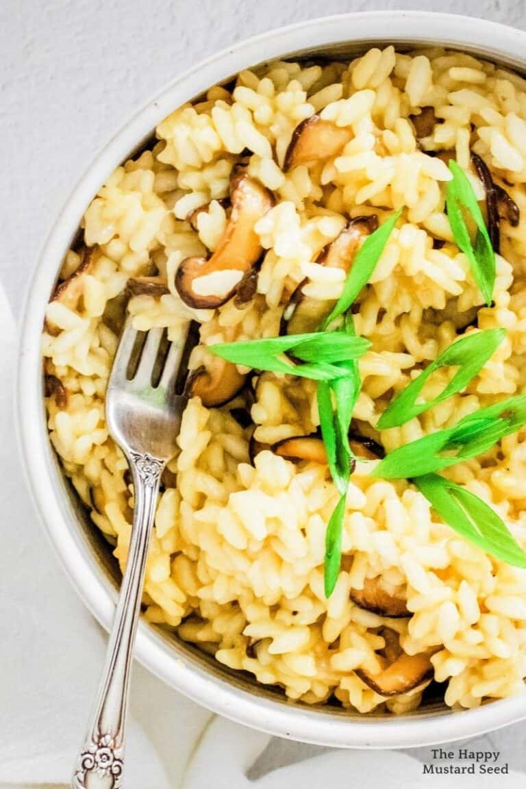 Instant Pot Mushroom Risotto - The Happy Mustard Seed