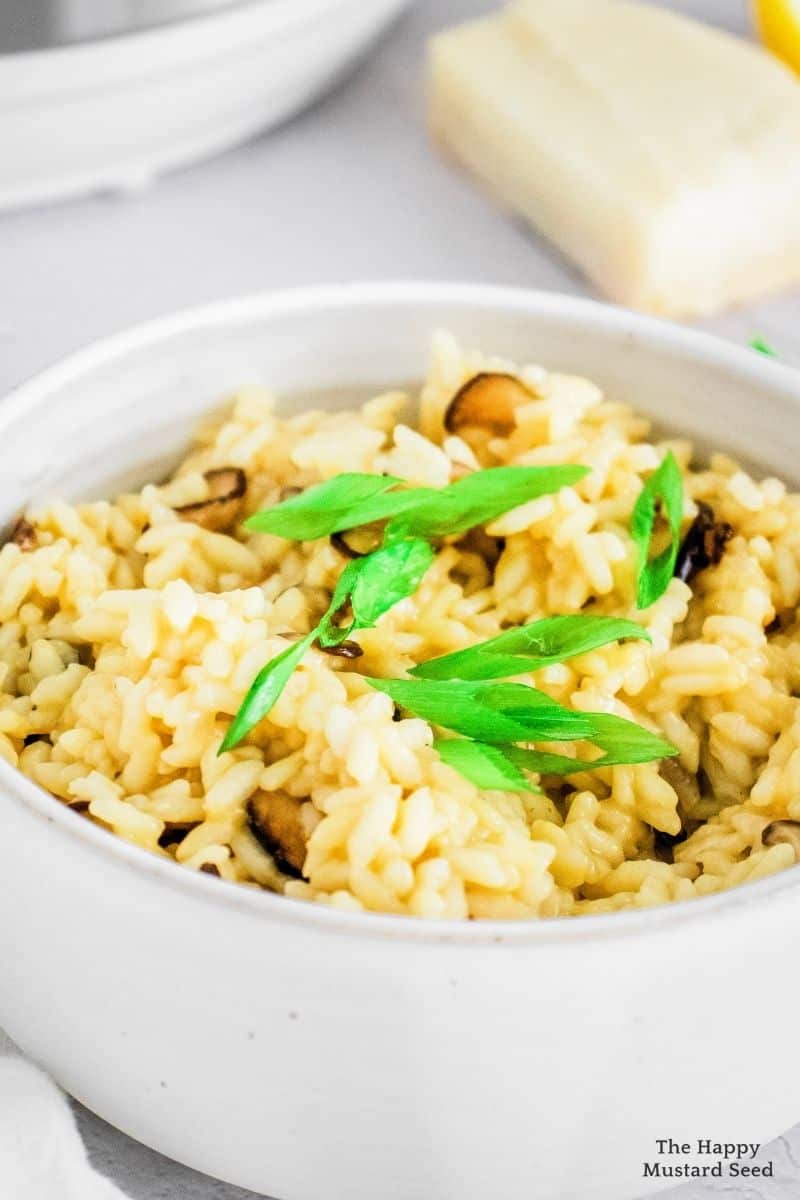 Instant Pot Mushroom Risotto - The Happy Mustard Seed