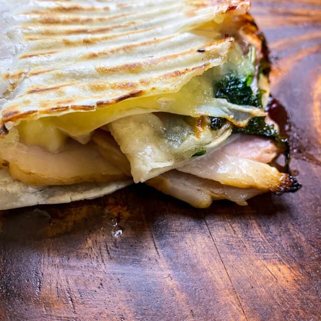 Ham and Cheese Wrap (w/ Strawberry Raspberry Jam)
