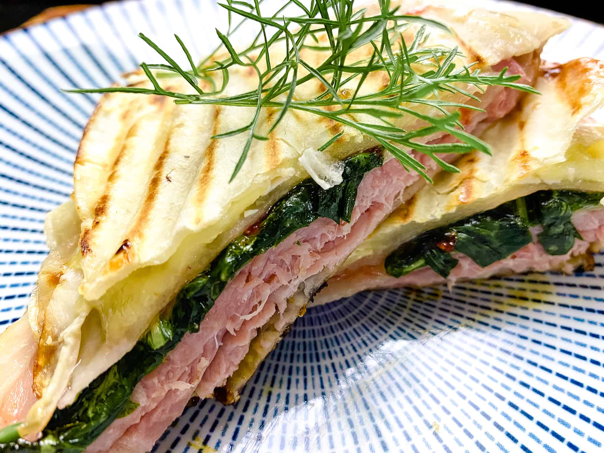 Ham and Cheese Wrap (w/ Strawberry Raspberry Jam)