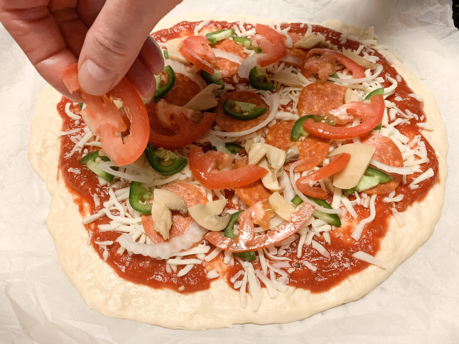 Quick Thin Crust Sourdough Discard Pizza Dough (no yeast) - The Happy ... Quick Thin Crust Sourdough Discard Pizza Dough (no yeast) - The Happy ...