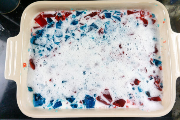 Red, White & Blue Stained Glass Jello Stars - The Happy Mustard Seed