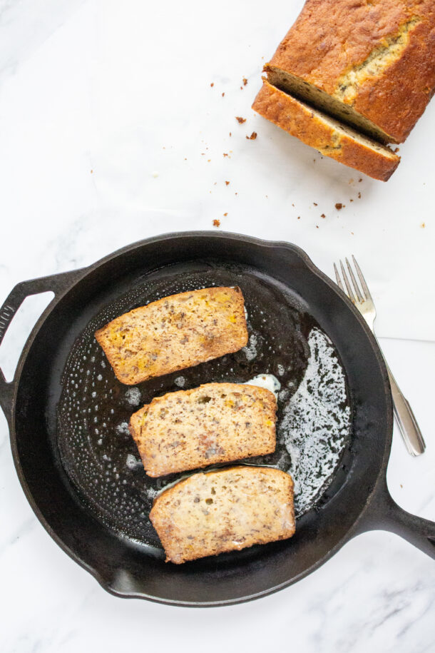 Banana Bread French Toast - The Happy Mustard Seed