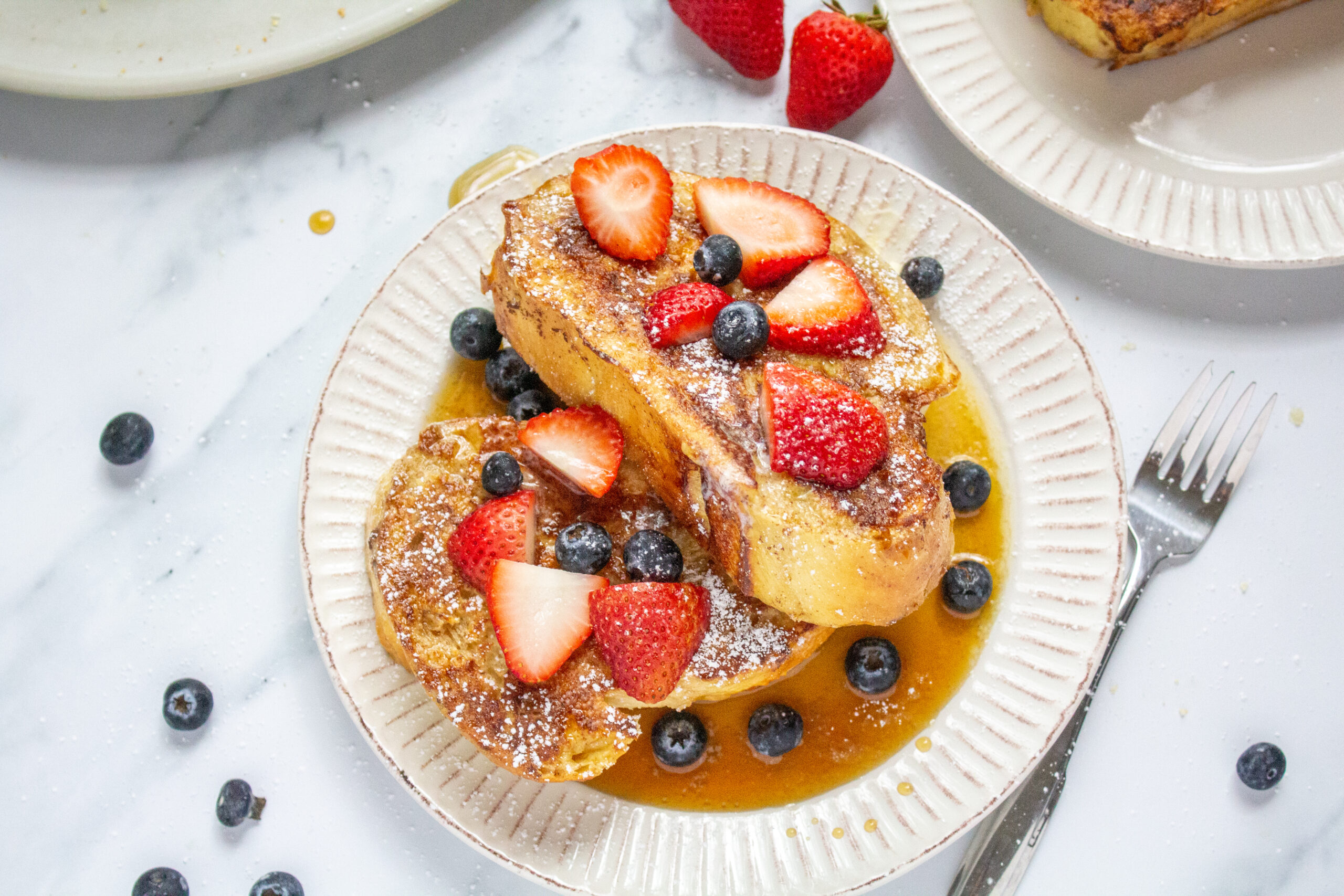 Sourdough French Toast (using Sourdough Challah Bread) - The Happy ...