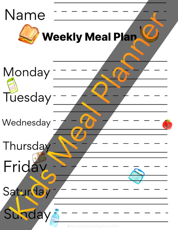 Meal Planning For Kids - 11 Ways You Can Plan With Your Kids & Keep ...